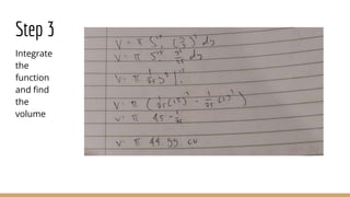 Finding volume of ice cream cone by integration | PPT