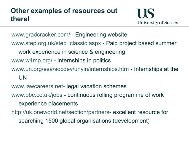 Finding work experience | PPT