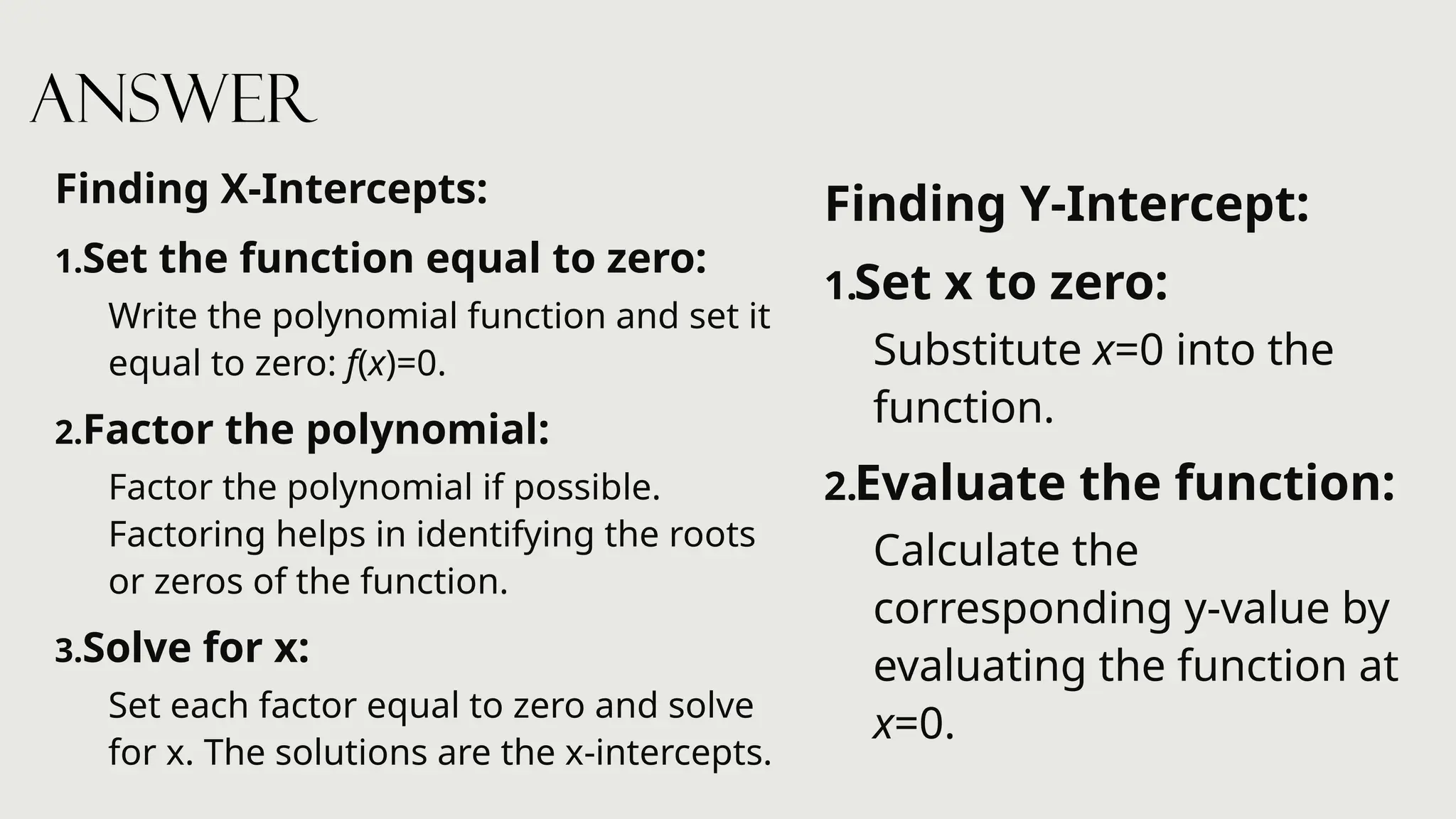 Finding x and y intercepts of Polynomial Functions.pptx