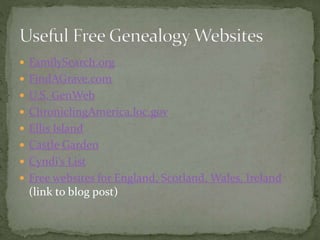 Finding your ancestors online | PPT