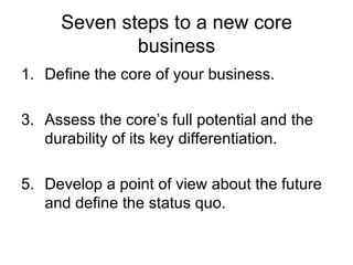Finding your next core business | PPT