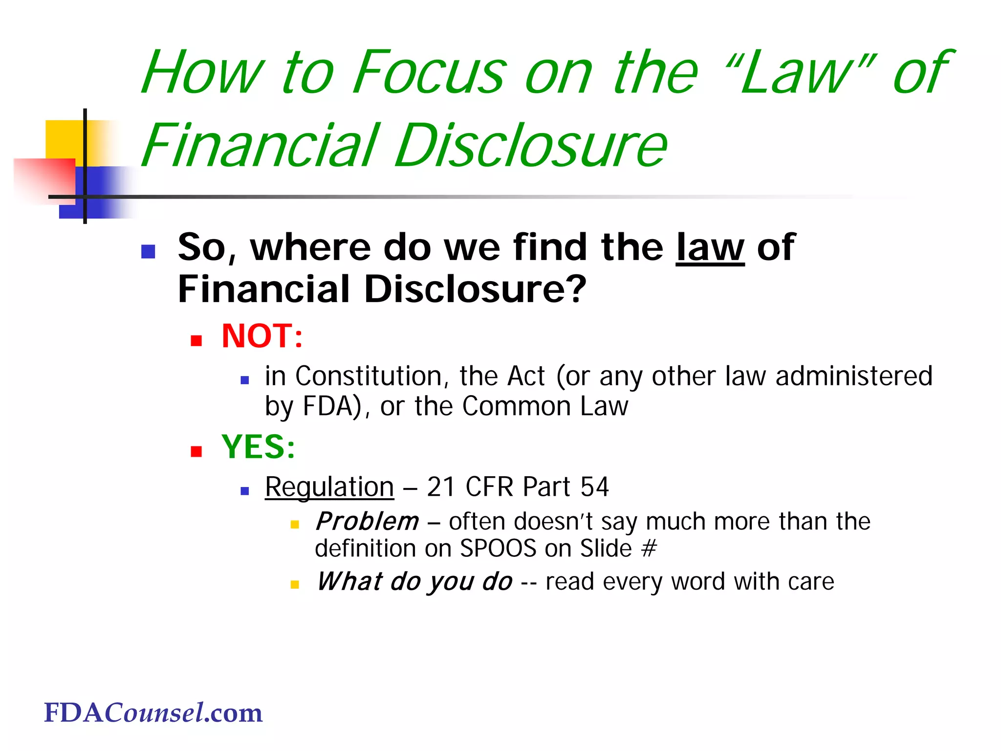 Financial Disclosure – Duties and Strategies for Clinical Studies | PDF