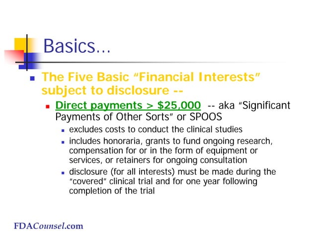 Financial Disclosure – Duties and Strategies for Clinical Studies | PDF ...