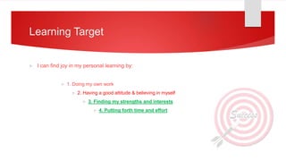 Find joy in learning! lesson #3 | PPT