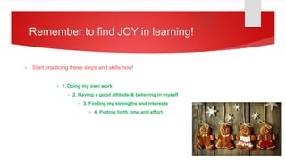 Find joy in learning! lesson #3 | PPT