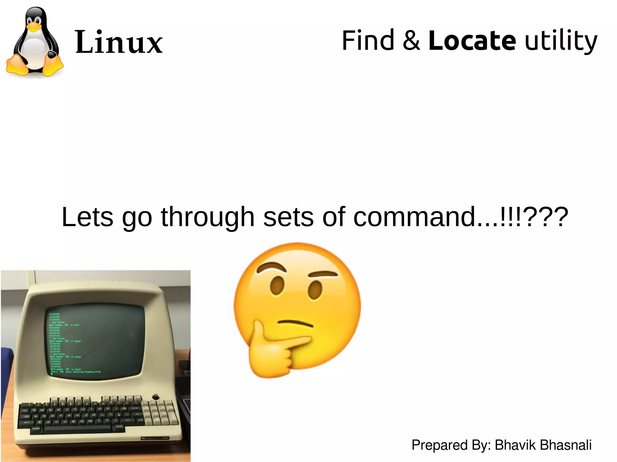 Find & Locate utility Linux | PDF