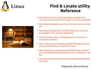 Find & Locate utility Linux | PPT