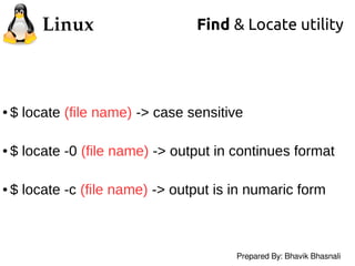 Find & Locate utility Linux | PPT