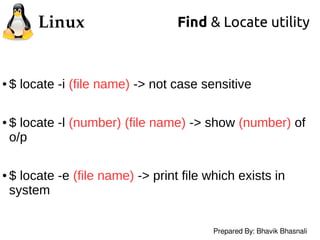 Find & Locate utility Linux | PDF