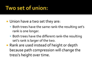 Find operation and smart union algorithm | PPTX