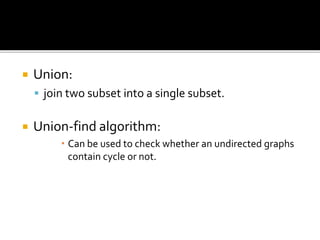 Find operation and smart union algorithm | PPTX