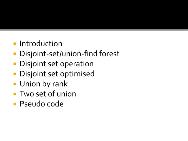 Find operation and smart union algorithm | PPT
