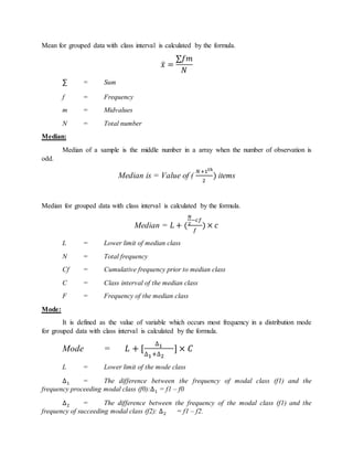 Find out Mean, Median, Mode, Standard deviation, Standard Error and Co ...