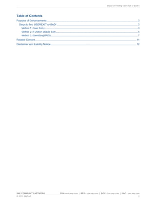 Find out userexits in sap | PDF
