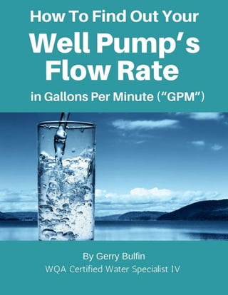 Find out your well pump flow rate | PPTX