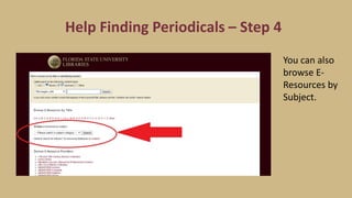 Find Periodicals | PPT
