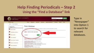 Find Periodicals | PPT