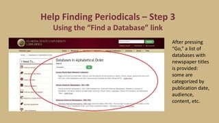 Find Periodicals | PPT