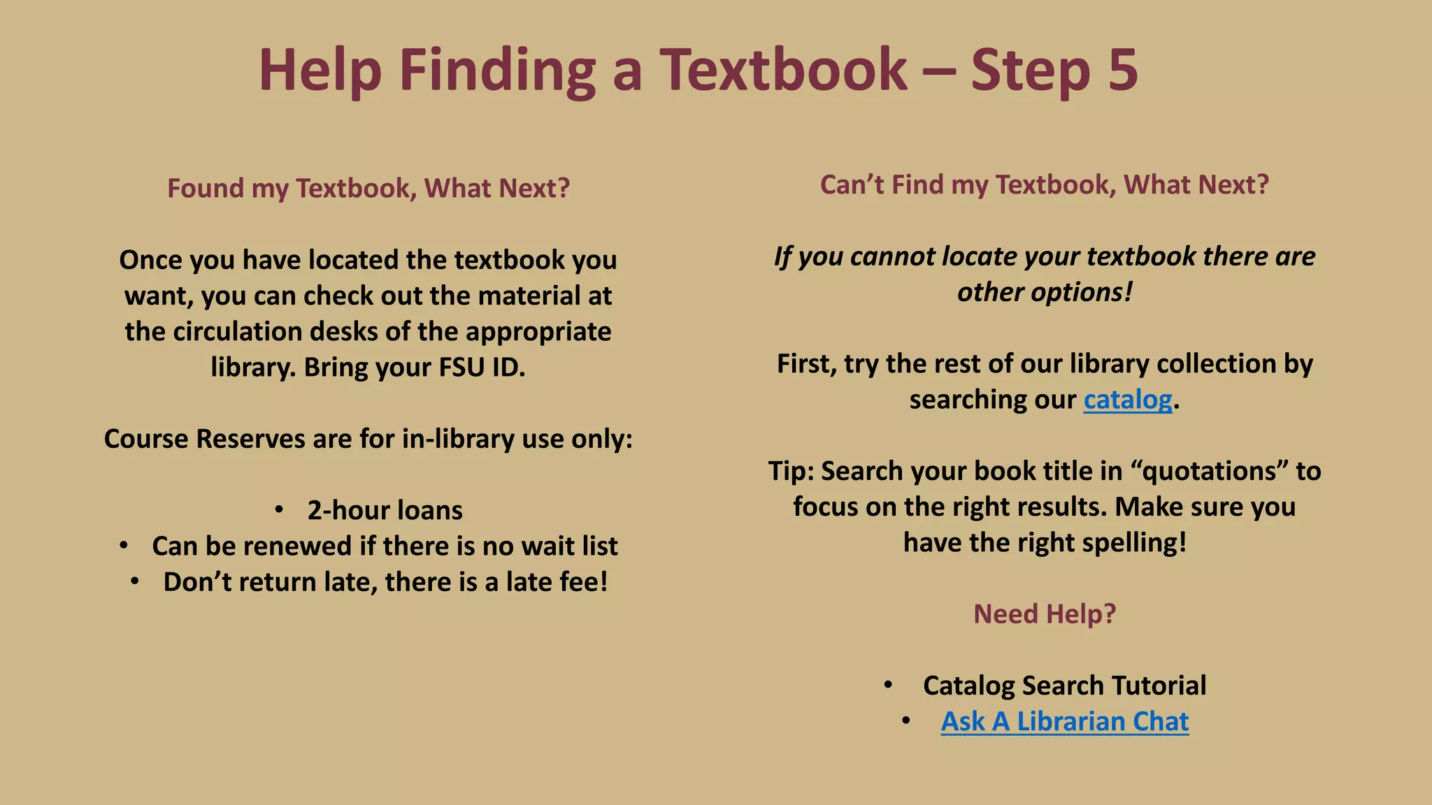 Find Textbooks | PPTX