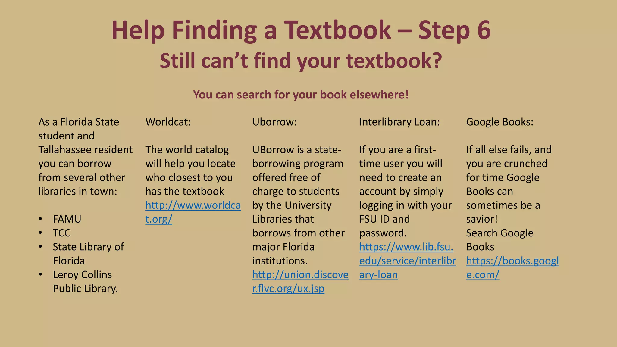 Find Textbooks | PPTX