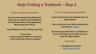 Find Textbooks | PPTX