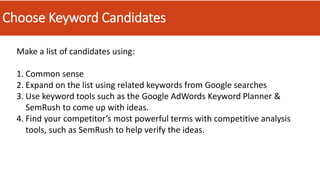 Find that keyword by Joel Bondorowsky | PPT