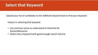 Find that keyword by Joel Bondorowsky | PPT
