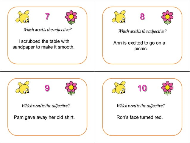 Find the Adjective Task Cards | PPT
