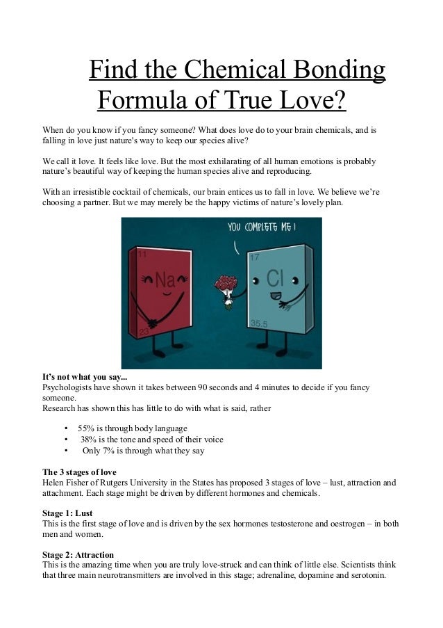 Find the chemical formula of love