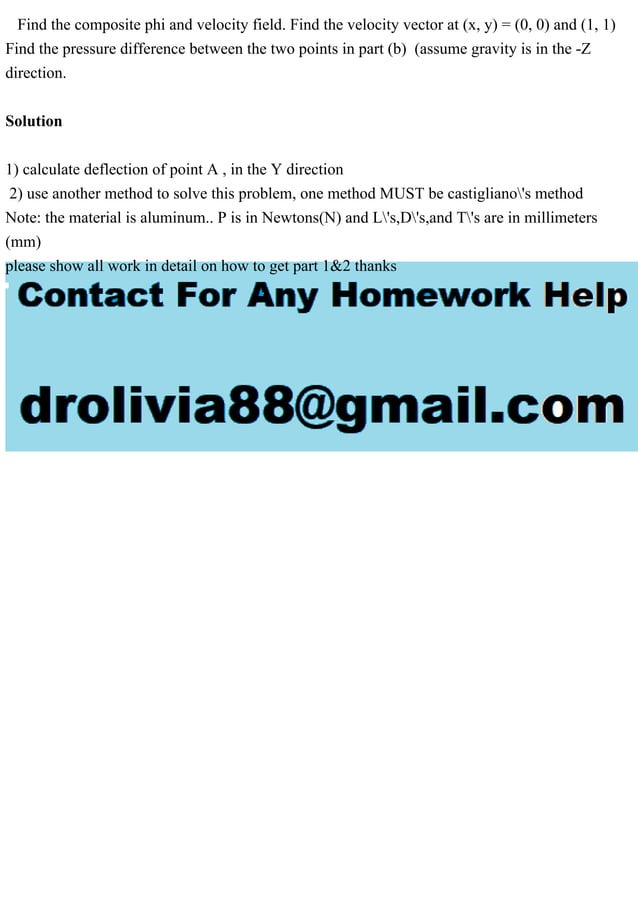 Find The Composite Phi And Velocity Field Find The Velocity Vector Pdf