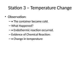 Identifying Evidences of Chemical Reactions Through Observation and ...