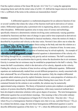 Find the explicit solution of the linear DE dyxdx=-6x^3-6x^2 y+1 u.pdf