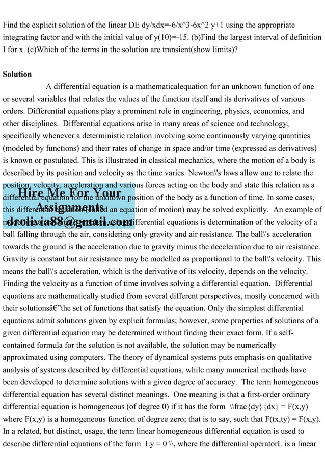 Find the explicit solution of the linear DE dyxdx=-6x^3-6x^2 y+1 u.pdf