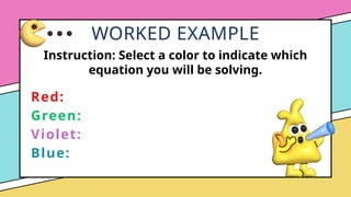 Find the value of an unknown in an equation where the unknown is non ...
