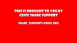 CDISC SHARE: Find variable metadata | PPT