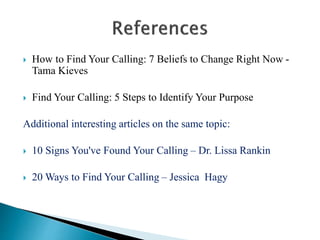 Find Your Calling | PPTX