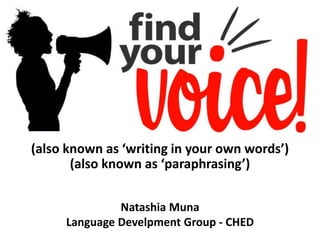 Find your voice | PPT