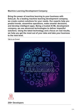 Machine Learning Development Company- SoluLab | PDF