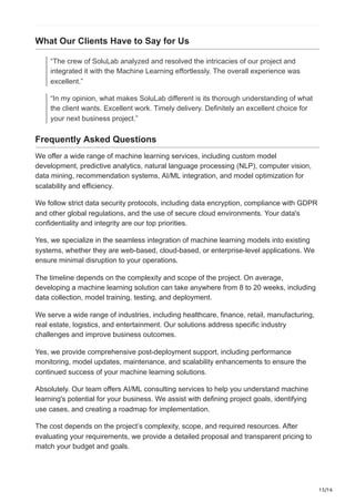 Machine Learning Development Company- SoluLab | PDF