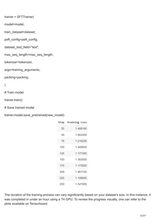 FINE-TUNING LLAMA 2: DOMAIN ADAPTATION OF A PRE-TRAINED MODEL | PDF | Graphics Software ...