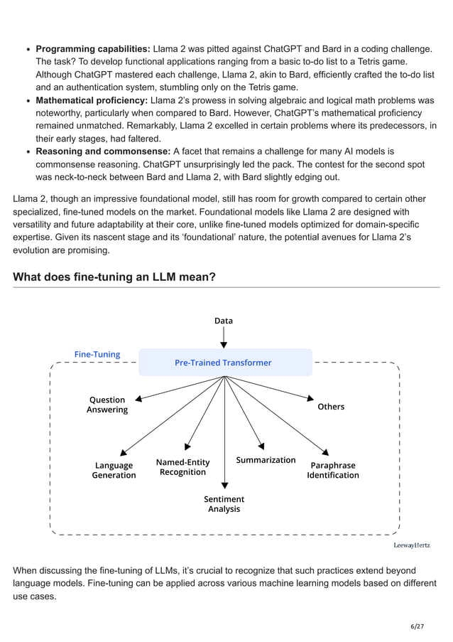 FINE-TUNING LLAMA 2: DOMAIN ADAPTATION OF A PRE-TRAINED MODEL | PDF ...