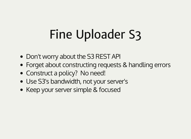 Fine Uploader S3 | PPT