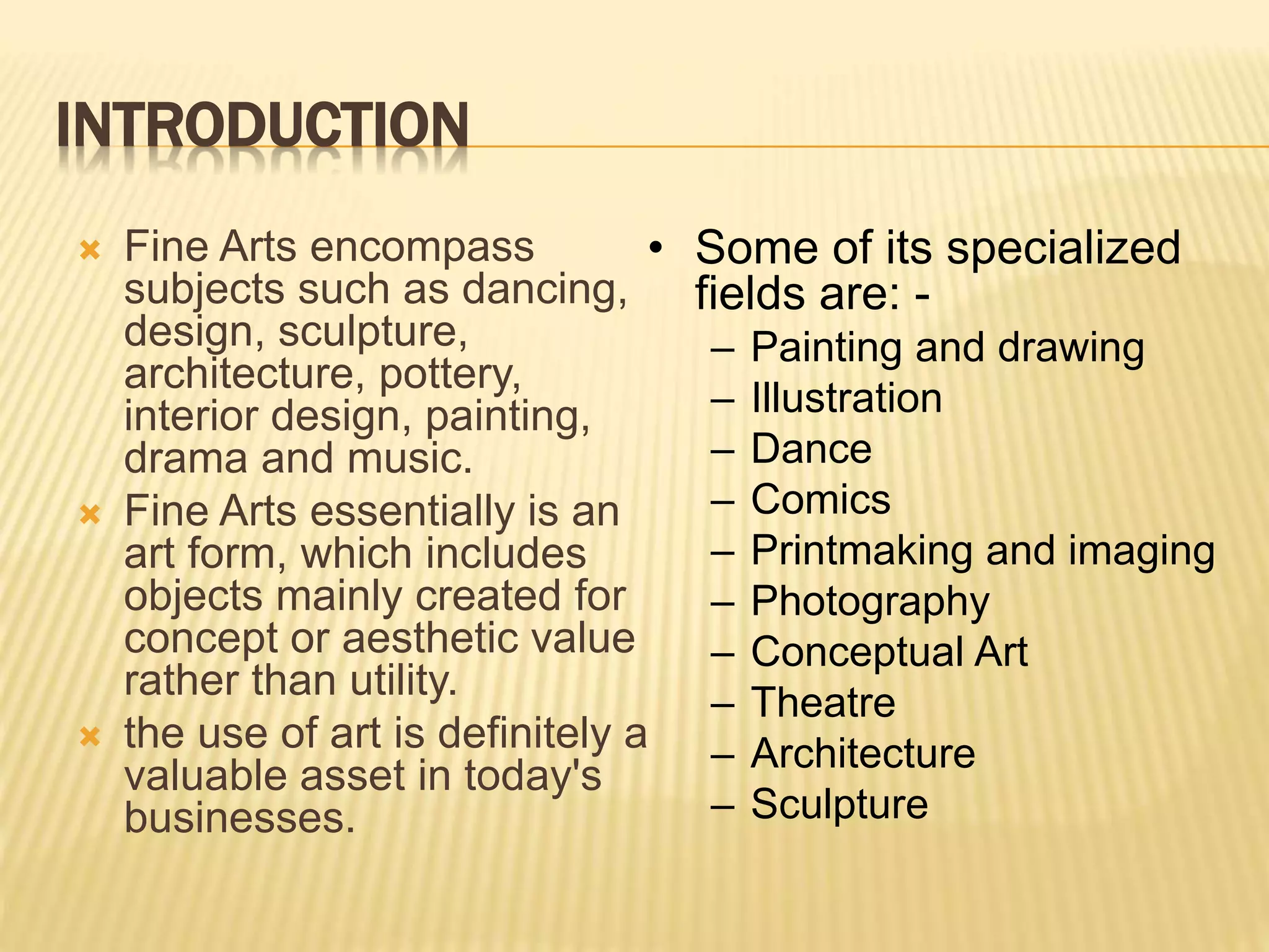 Career in Fine arts | PPTX
