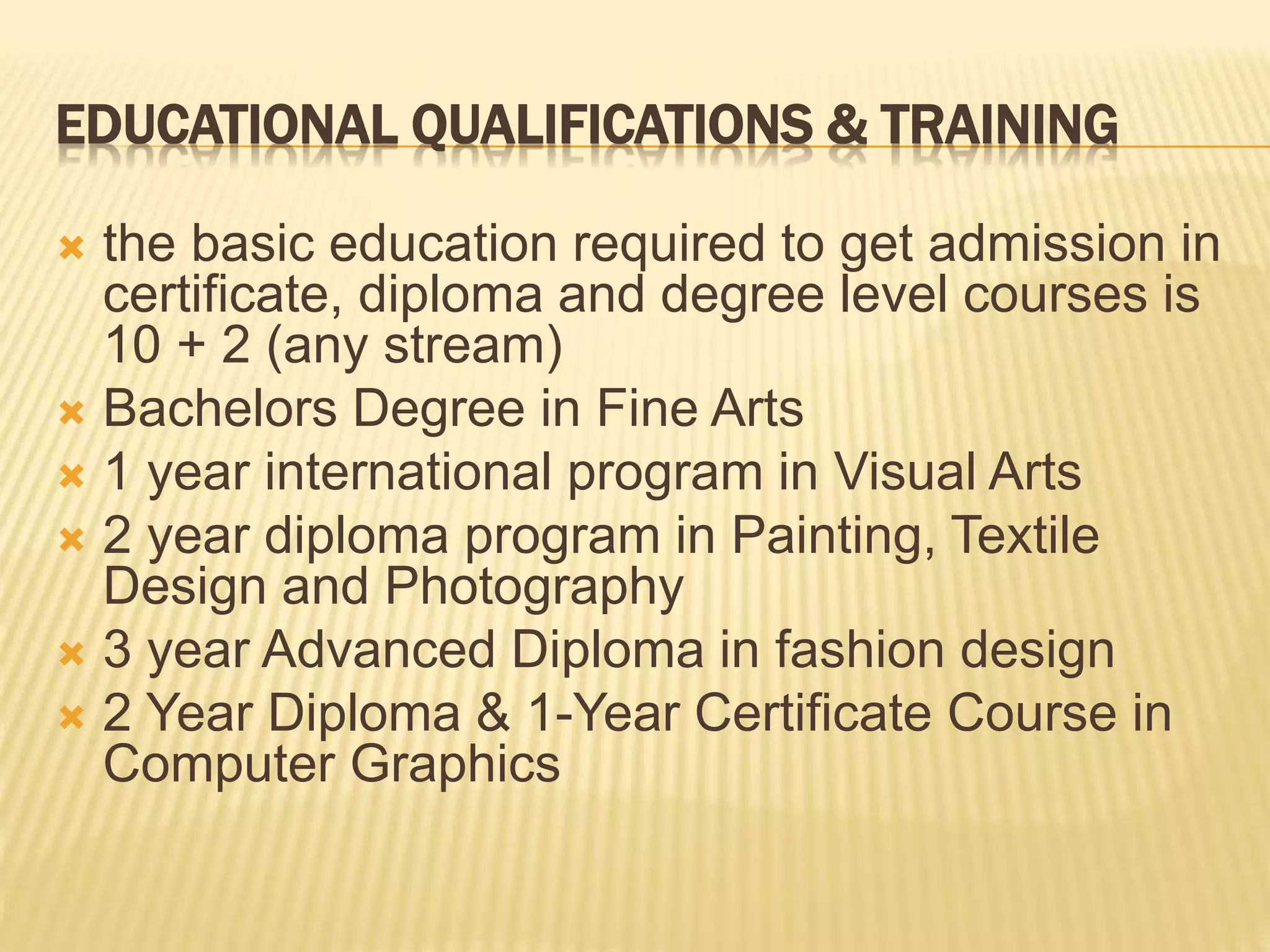 Career in Fine arts | PPTX