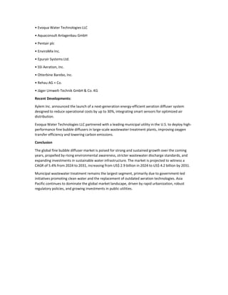 Emerging Trends in Fine Bubble Membrane Diffuser Design for Energy ...