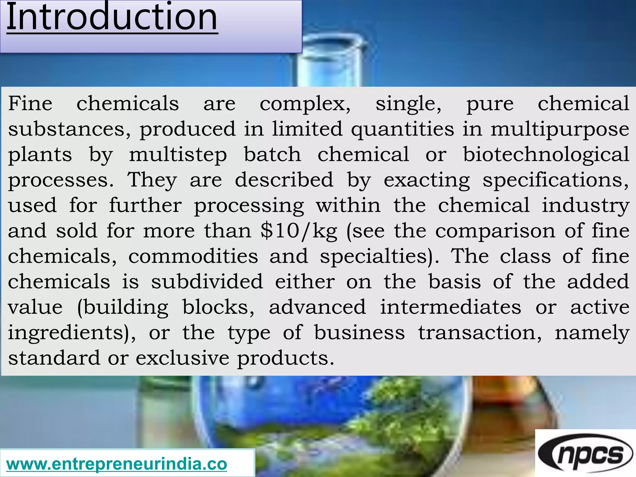 Fine Chemicals | PPTX
