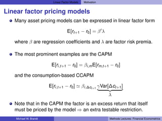 Fin econometricslecture | PDF | Stocks and Bonds | Personal Investing