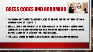 Fine dining restaurant | PPTX