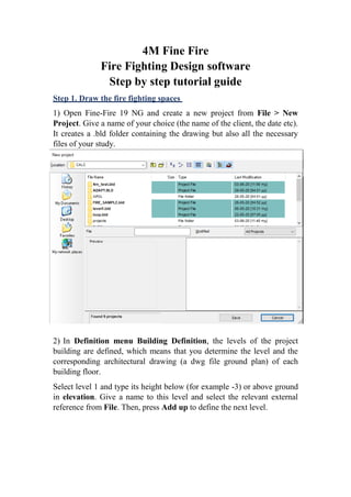 FINE FIRE BIM SOFTWARE - Step by step tutorial guide | PDF