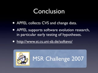 Fine-grained Processing of CVS Archives with APFEL | PDF
